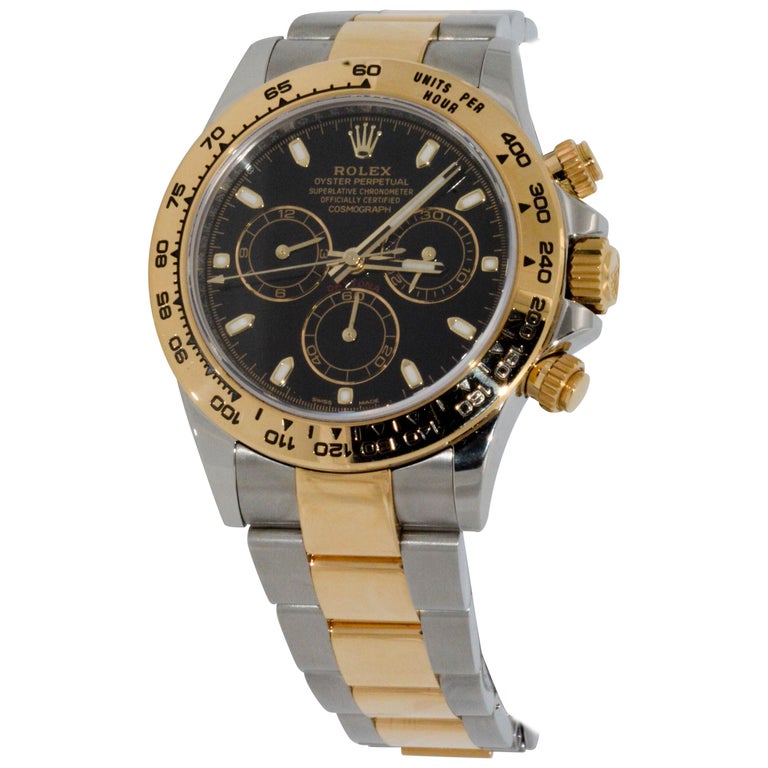 Rolex Daytona Cosmo Superlative Chronometer Stainless/18 KY Gold Watch ...