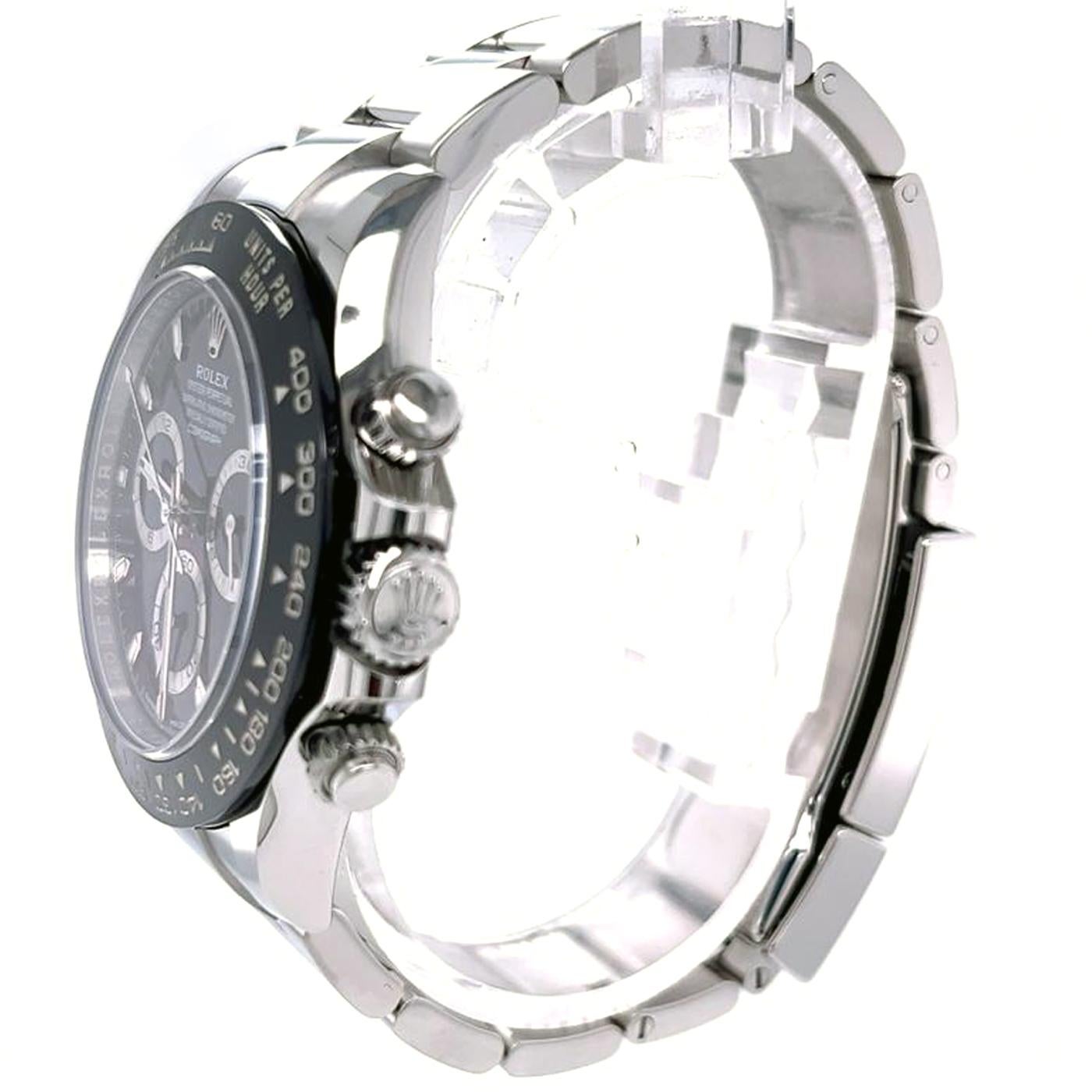 Rolex Daytona Cosmograph Ceramic Bezel Steel Black Dial Mens Watch ...