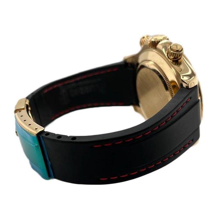 Rolex Daytona in 18k Yellow Gold and Rubber Band Ref 116518 For Sale at ...