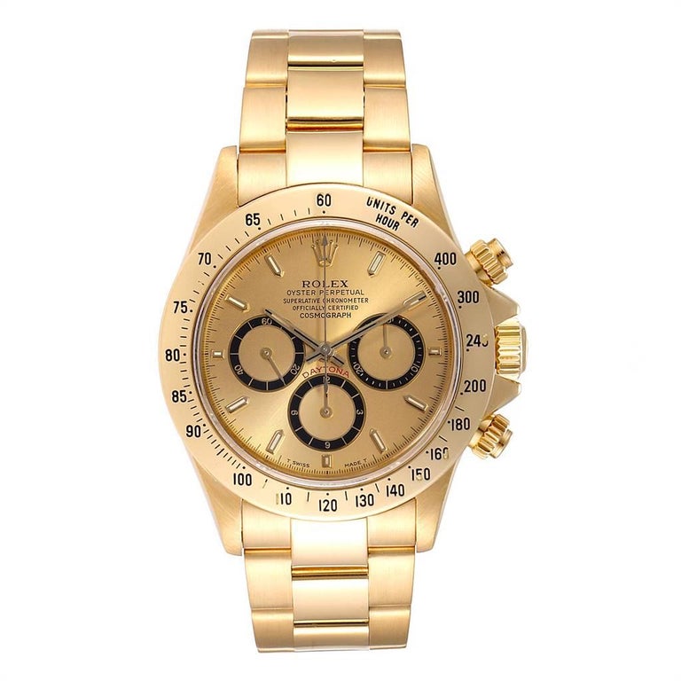 Rolex Daytona Inverted 6 Yellow Gold Chronograph Men's Watch 16528 For ...