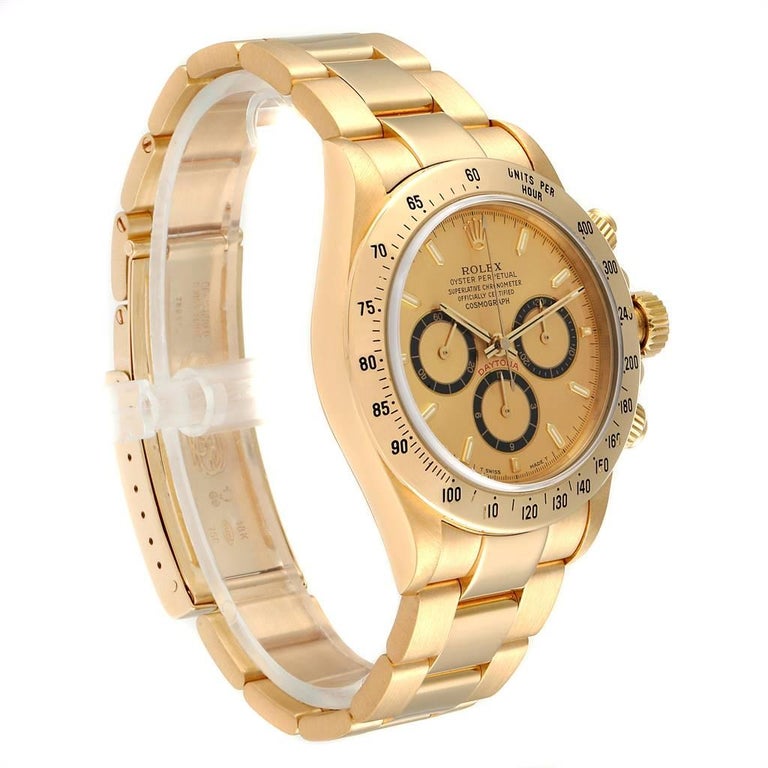 Rolex Daytona Inverted 6 Yellow Gold Chronograph Men's Watch 16528 For ...