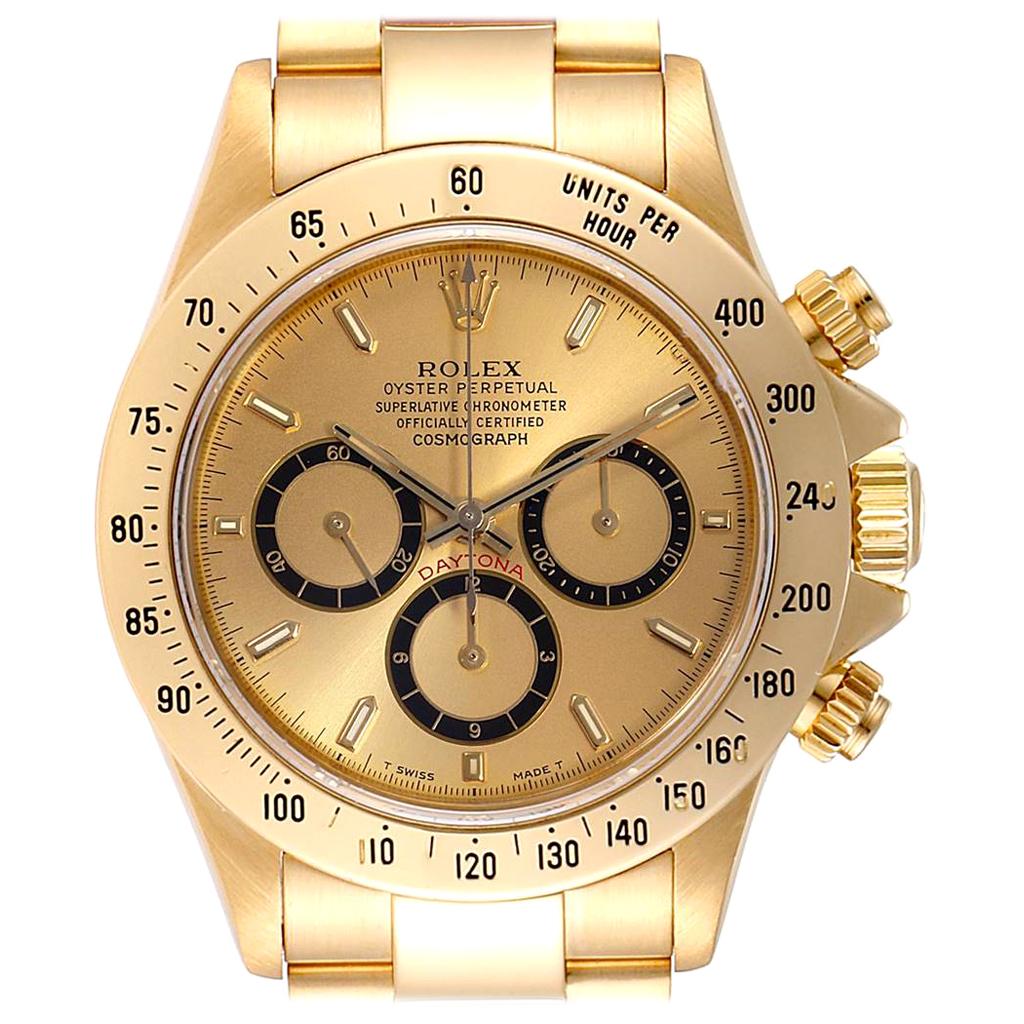 Rolex Daytona Inverted 6 Yellow Gold Chronograph Men's Watch 16528 For ...