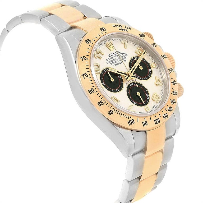 Rolex Daytona Panda Dial Steel Yellow Gold Chronograph Men's Watch ...