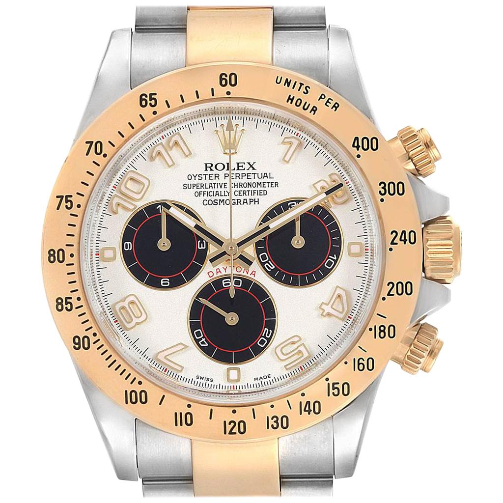 Rolex Daytona Panda Dial Steel Yellow Gold Chronograph Men's Watch ...