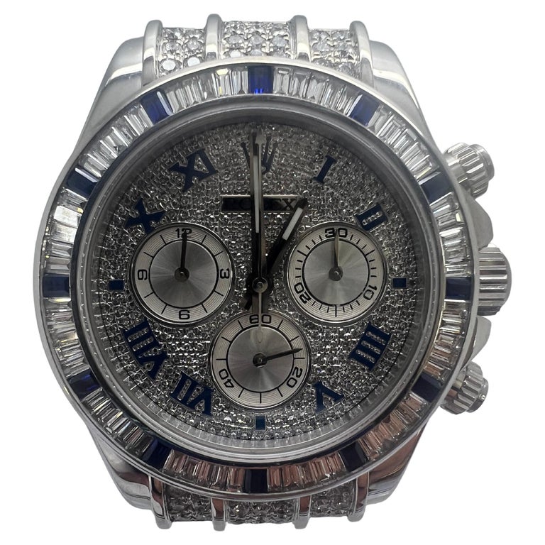 Rolex Daytona Platinum Diamond Men's Watch For Sale at 1stDibs