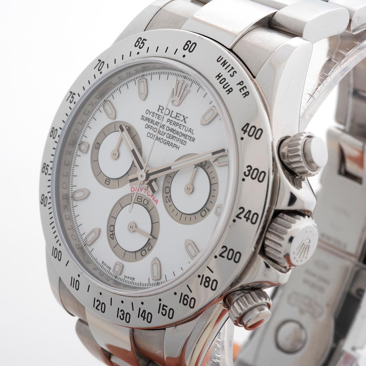 Rolex Daytona (pre ceramic) Ref 116520 Wristwtach, White Dial ...