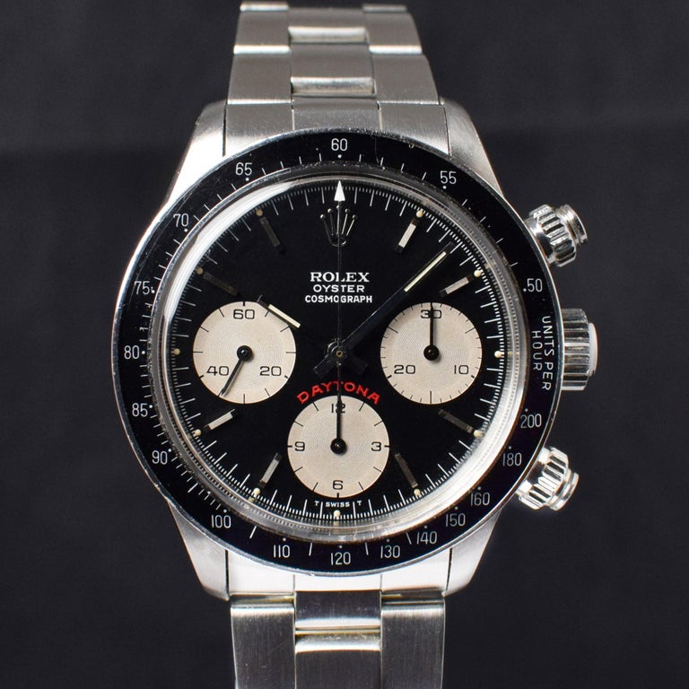 Rolex Daytona Steel Black Dial Big Red 6263 Stardust Sub Registers ...