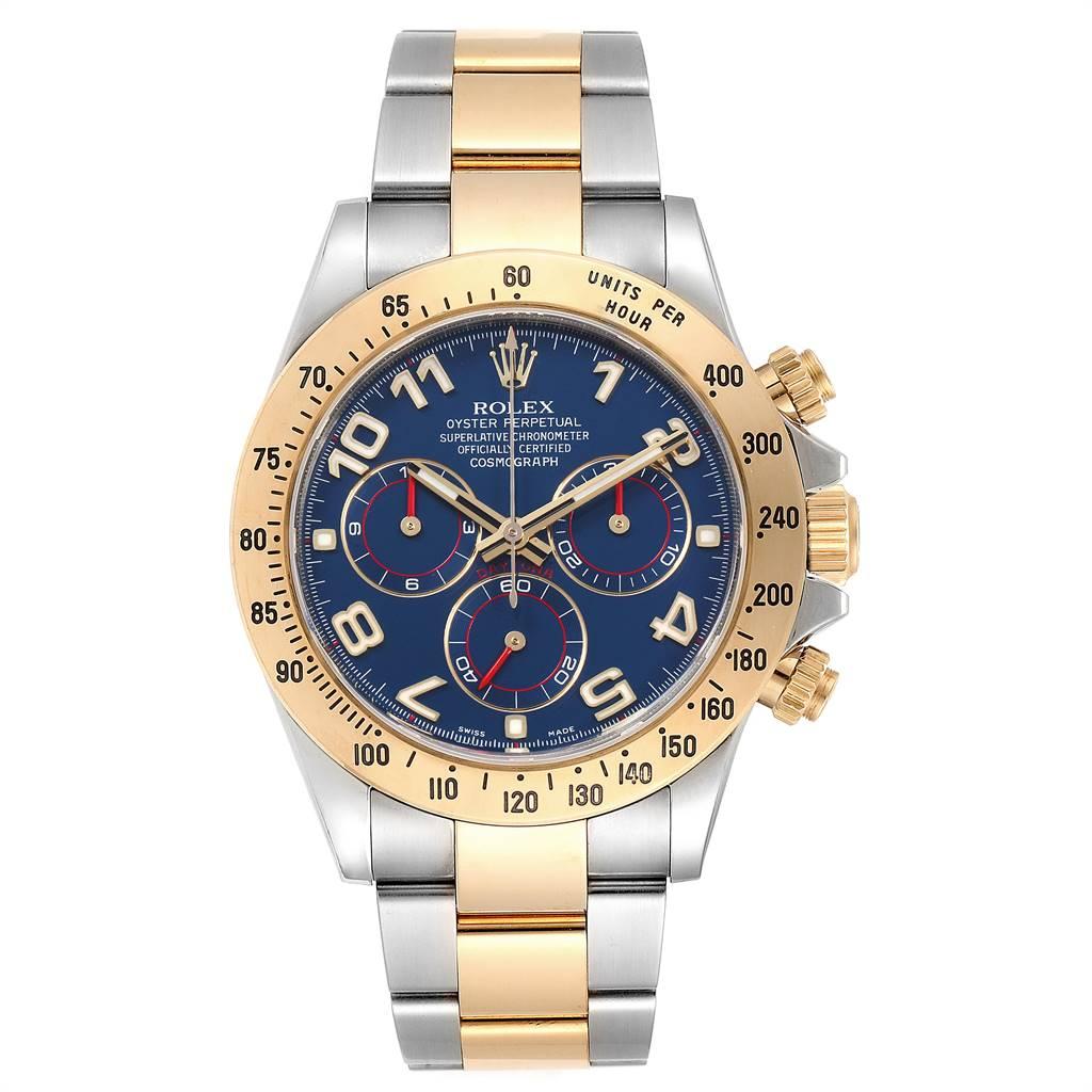 Rolex Daytona Steel Yellow Gold Blue Racing Dial Men's Watch 116523 For ...