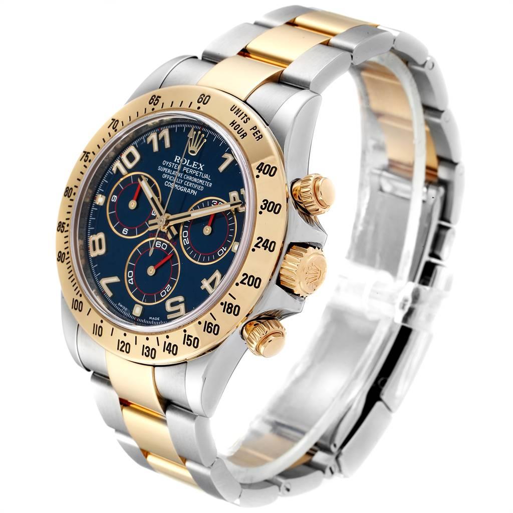 Rolex Daytona Steel Yellow Gold Blue Racing Dial Men's Watch 116523 For ...