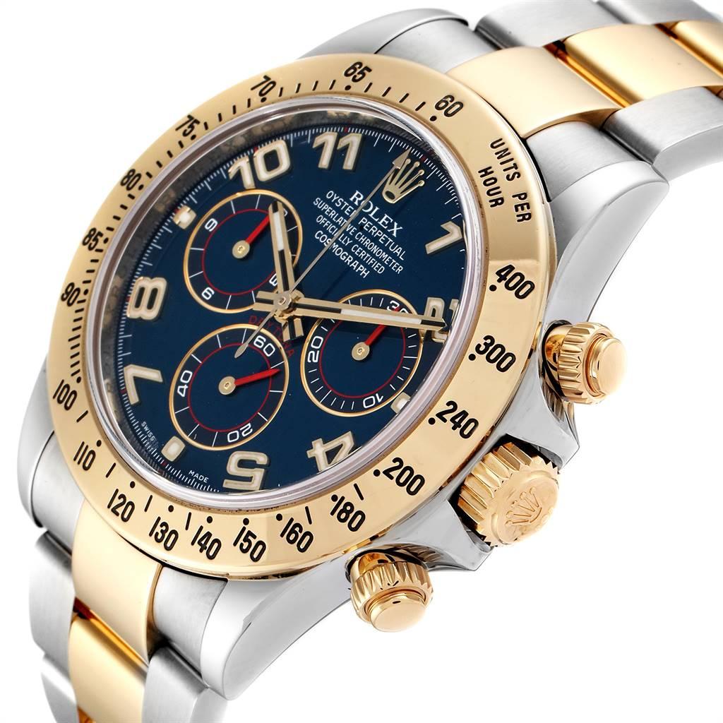 Rolex Daytona Steel Yellow Gold Blue Racing Dial Men's Watch 116523 For ...