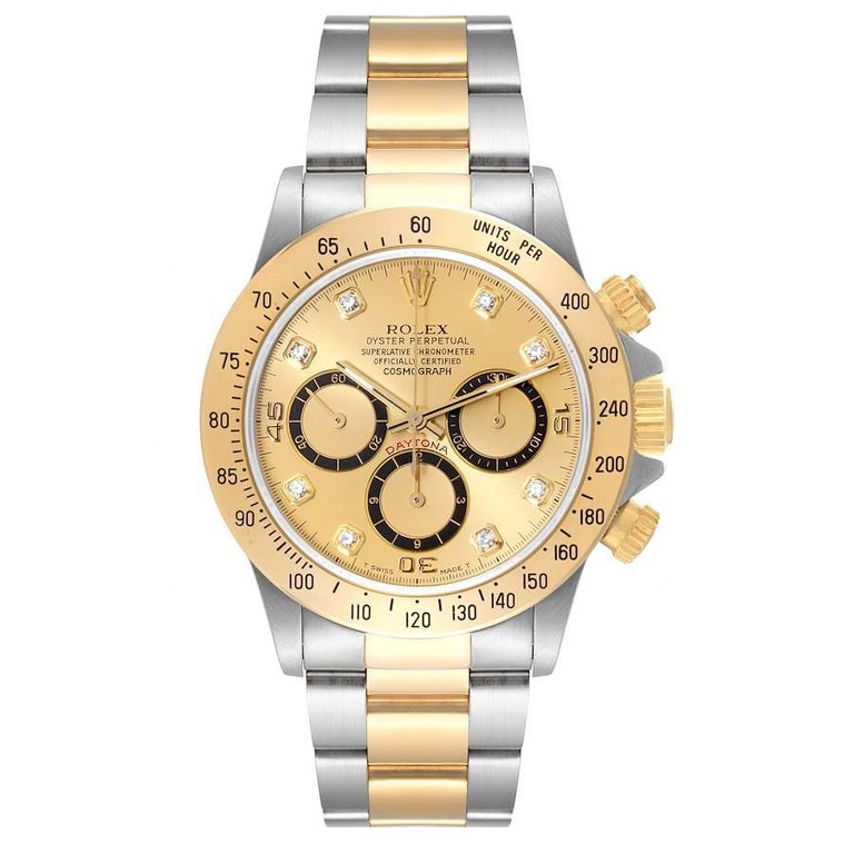 Rolex Daytona Steel Yellow Gold Inverted 6 Chronograph Mens Watch 16523 ...