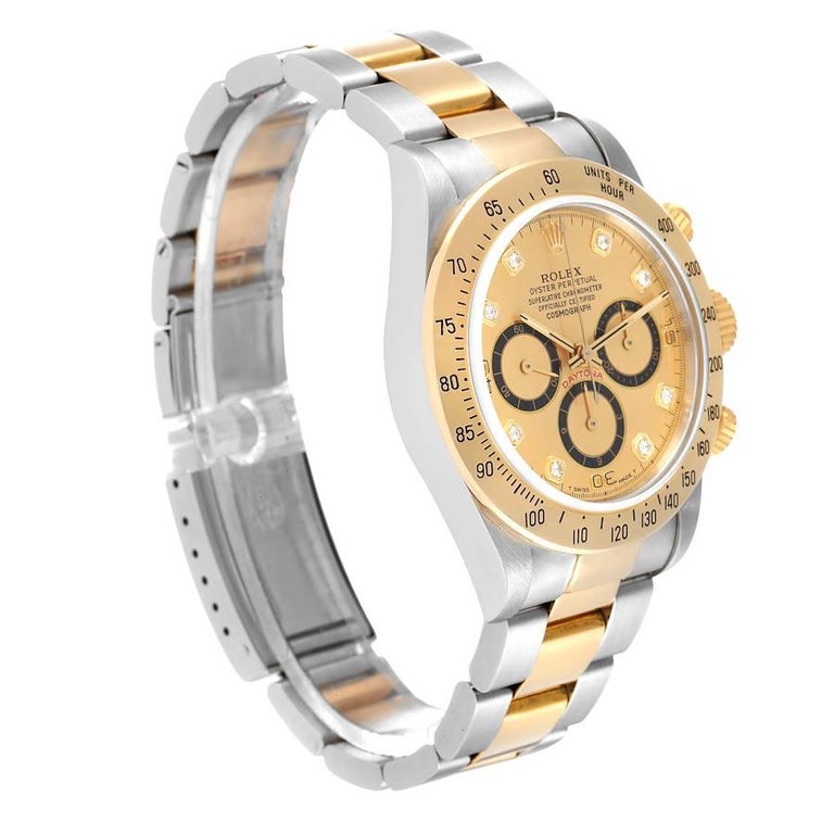 Rolex Daytona Steel Yellow Gold Inverted 6 Chronograph Mens Watch 16523 ...