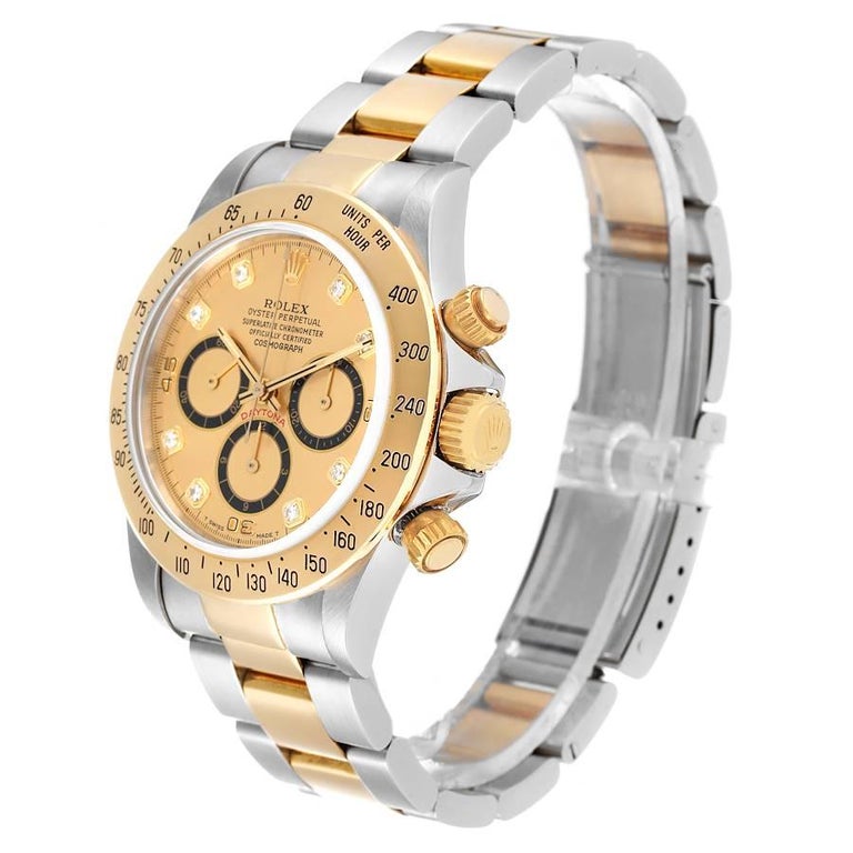 Rolex Daytona Steel Yellow Gold Inverted 6 Chronograph Mens Watch 16523 ...