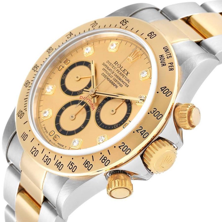 Rolex Daytona Steel Yellow Gold Inverted 6 Chronograph Mens Watch 16523 ...