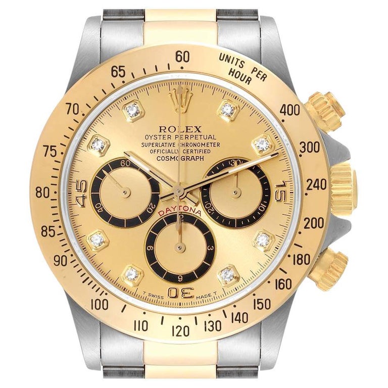 Rolex Daytona Steel Yellow Gold Inverted 6 Chronograph Mens Watch 16523 ...