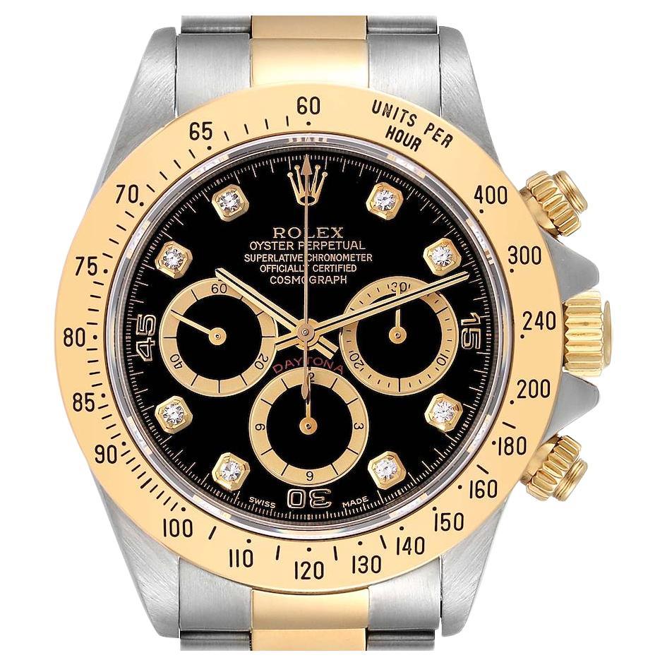 Rolex Daytona White Dial Yellow Gold Chronograph Mens Watch 16518 at ...