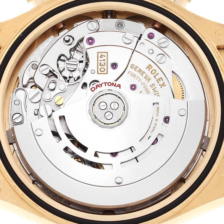 Rolex Daytona Yellow Gold Ceramic Bezel Rubber Strap Watch 116518 For ...