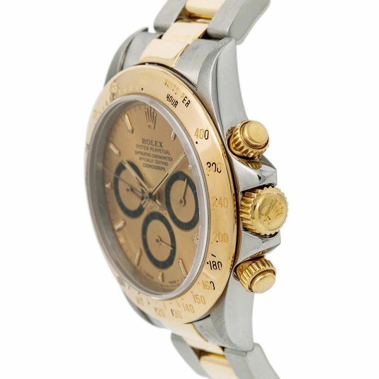 Rolex Daytona 16523, Champagne Dial Certified Authentic For Sale at 1stDibs