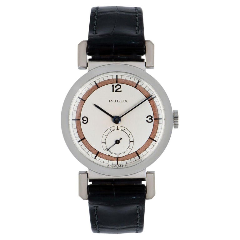 Rolex Deco-Style Vintage Stainless Steel 2734 at 1stDibs