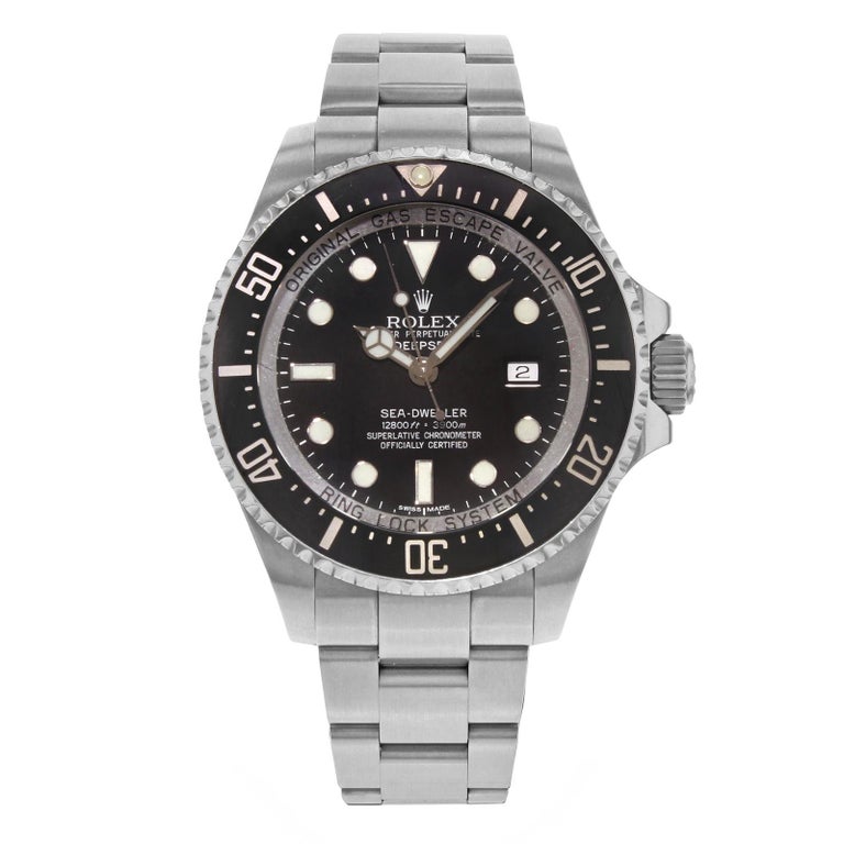 Rolex Deepsea Sea-Dweller 116660 Black on Black Steel Ceramic Automatic ...