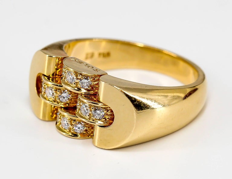 Rolex Diamond and Yellow Gold Ring at 1stDibs | rolex gold ring