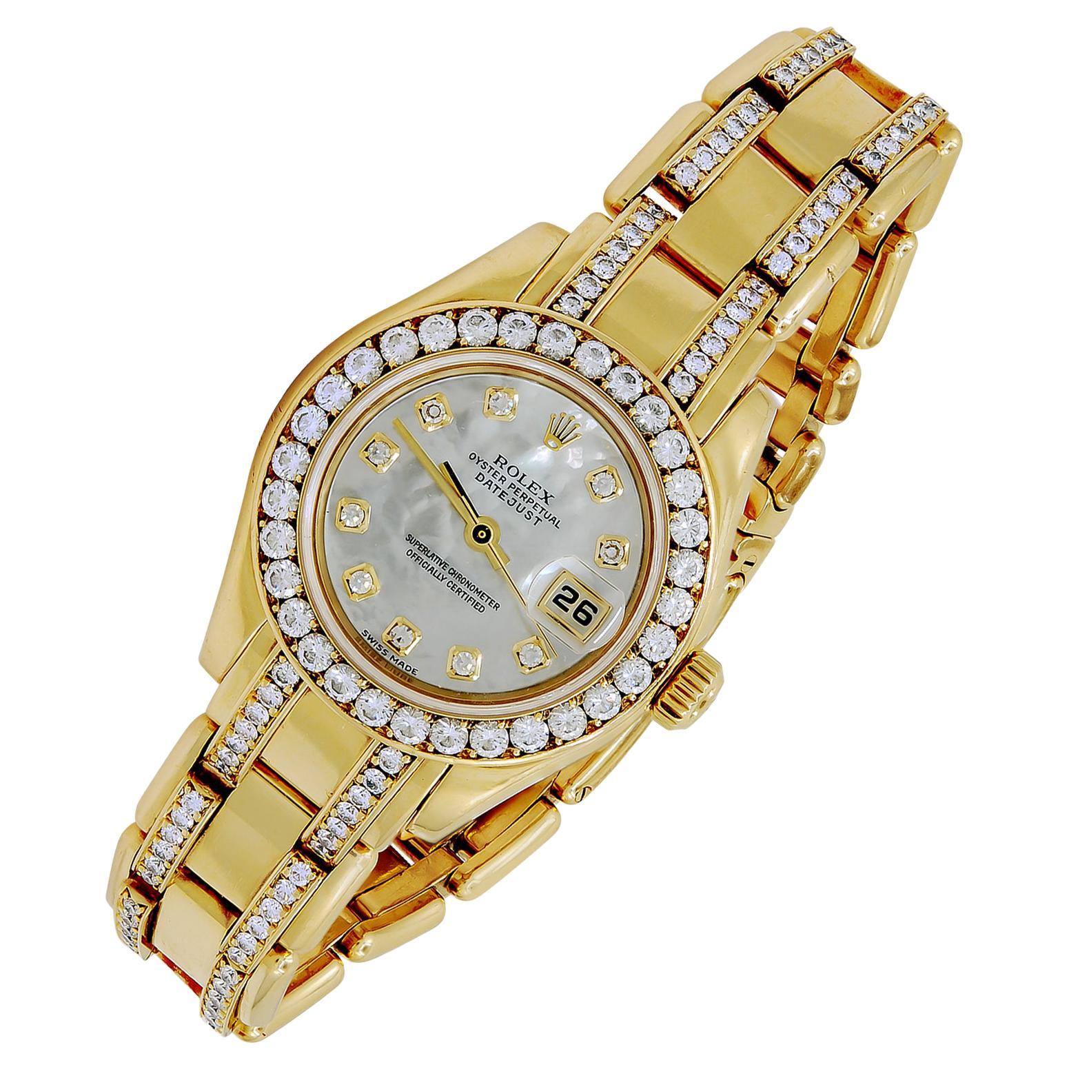Chopard Diamond, Mother of Pearl Dial Watch For Sale at 1stDibs ...