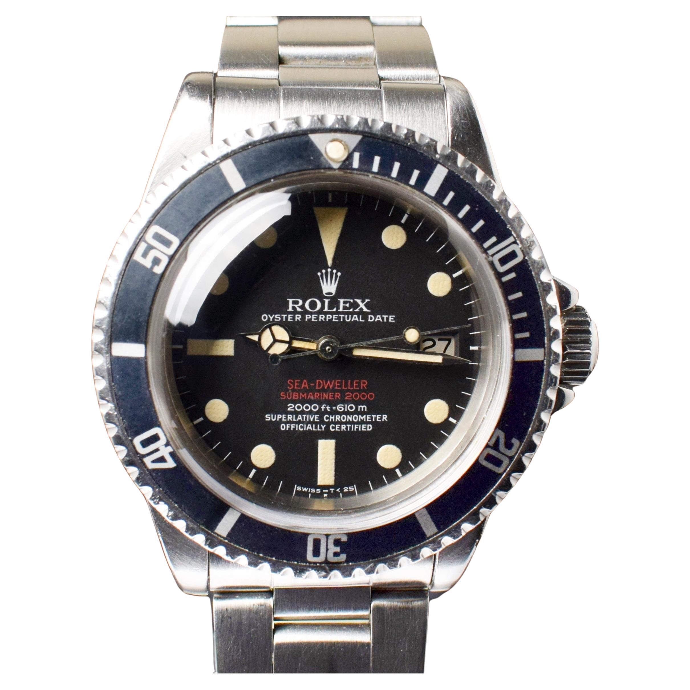 Rolex Sea Dweller Double Red Stainless Steel 1665 Wristwatch at 1stDibs ...
