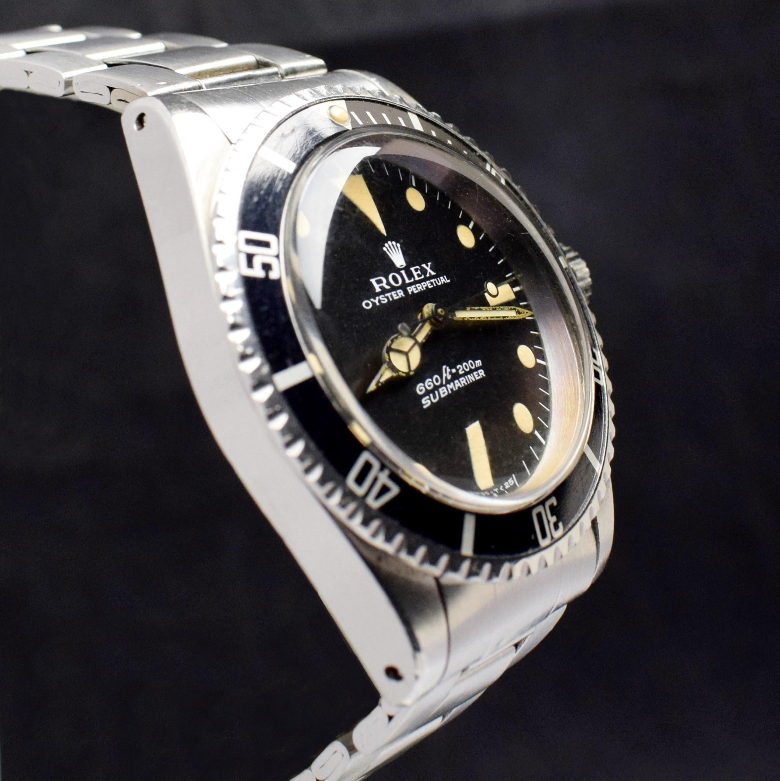 Rolex Early Submariner Matte Dial 5513 Steel Automatic Watch, 1968 For ...
