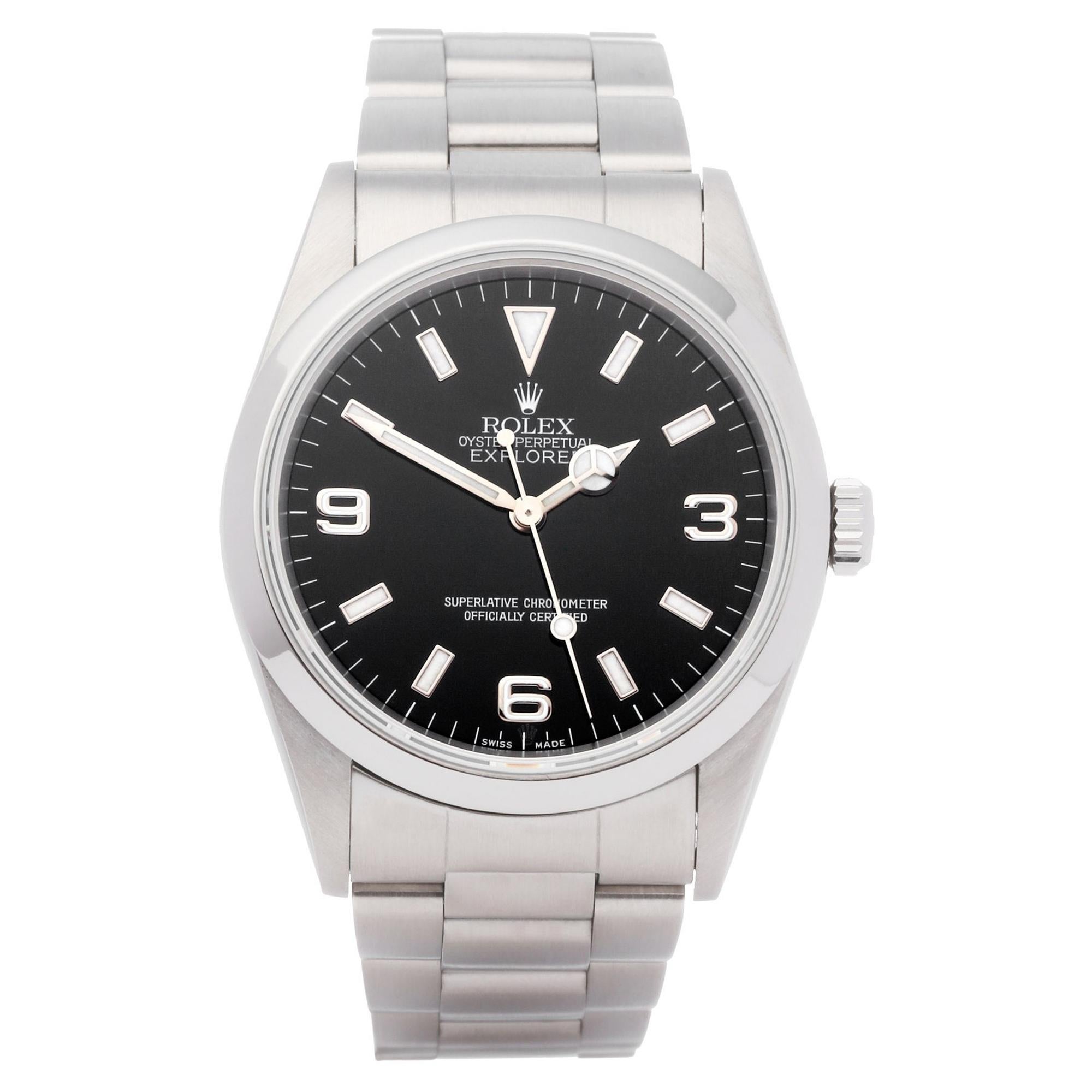Rolex Stainless Steel Explorer Wristwatch Ref 14270 circa 1999 at 1stDibs