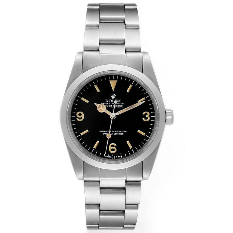 Rolex Explorer Automatic Steel Vintage Mens Watch 1016 For Sale at 1stDibs