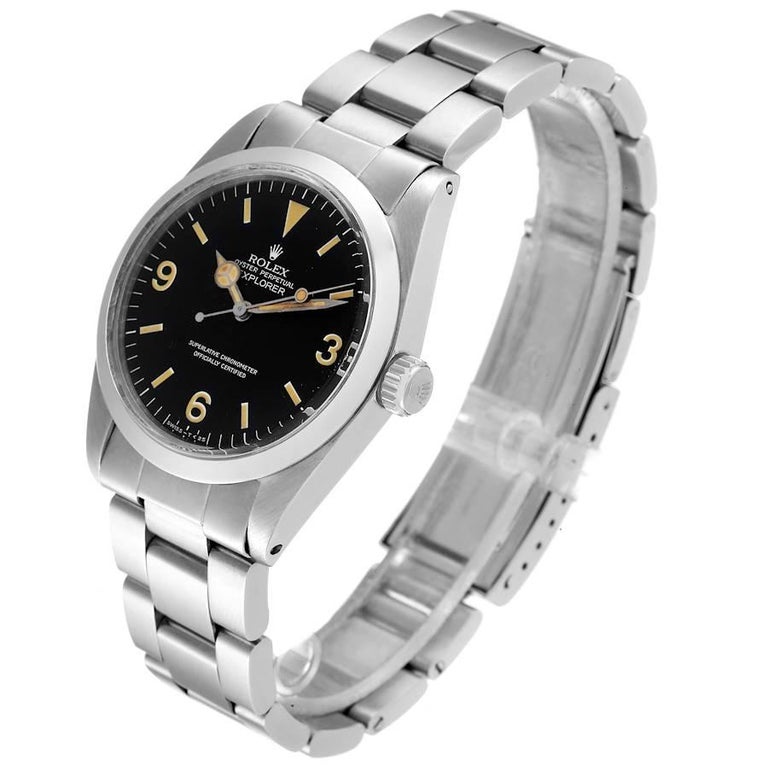 Rolex Explorer Automatic Steel Vintage Mens Watch 1016 For Sale at 1stDibs