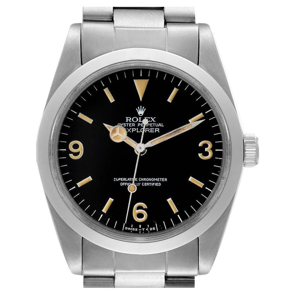 Vintage Rolex Explorer Men's Steel Watch 1016 at 1stDibs