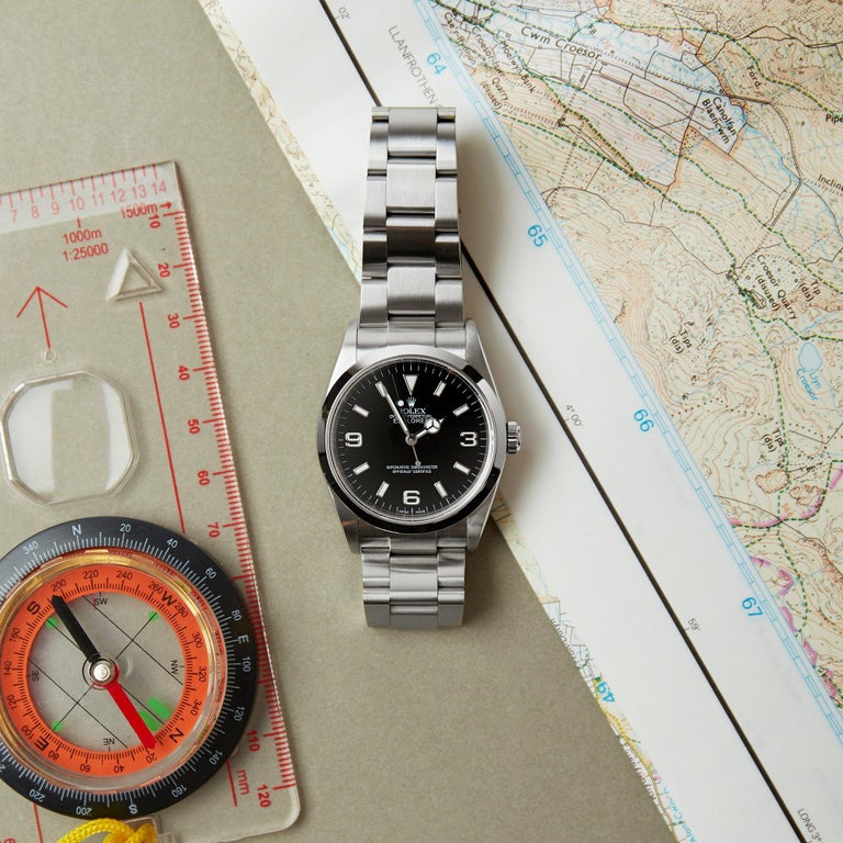 Rolex Explorer I 114270 Men Stainless Steel New Card Engraved Rehaut ...