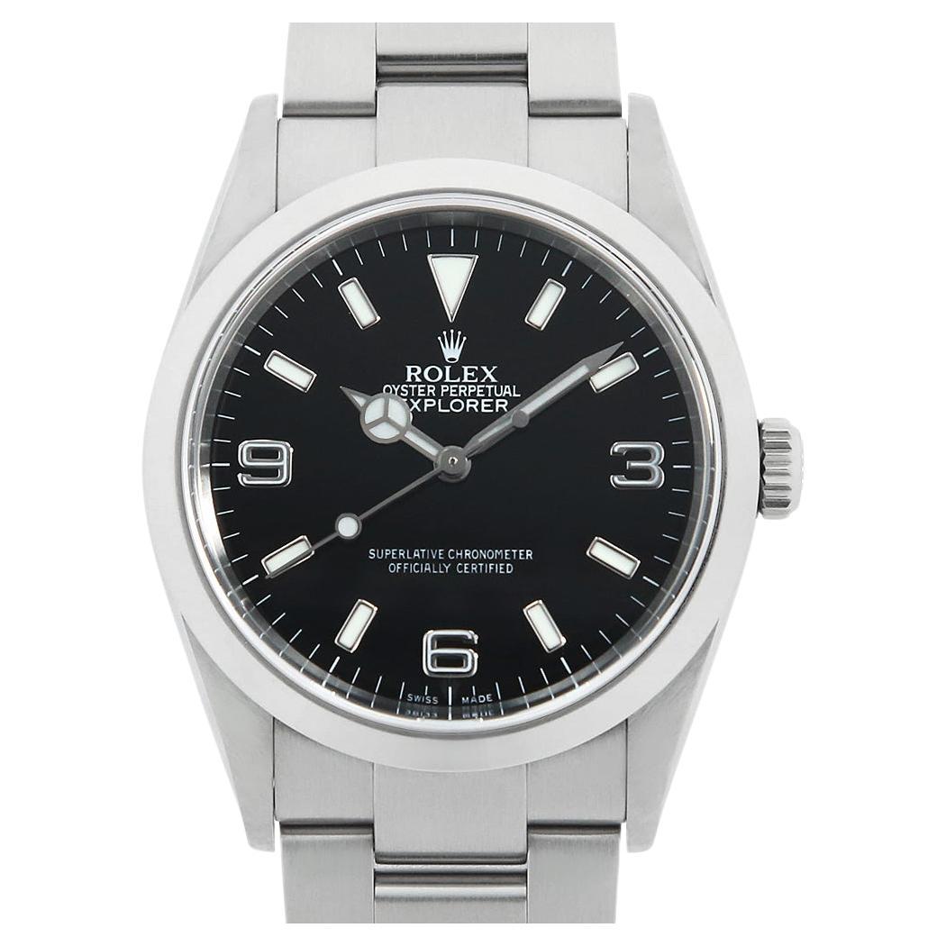 Rolex Explorer I 114270 V Series Men's Black Dial Used Watch ...