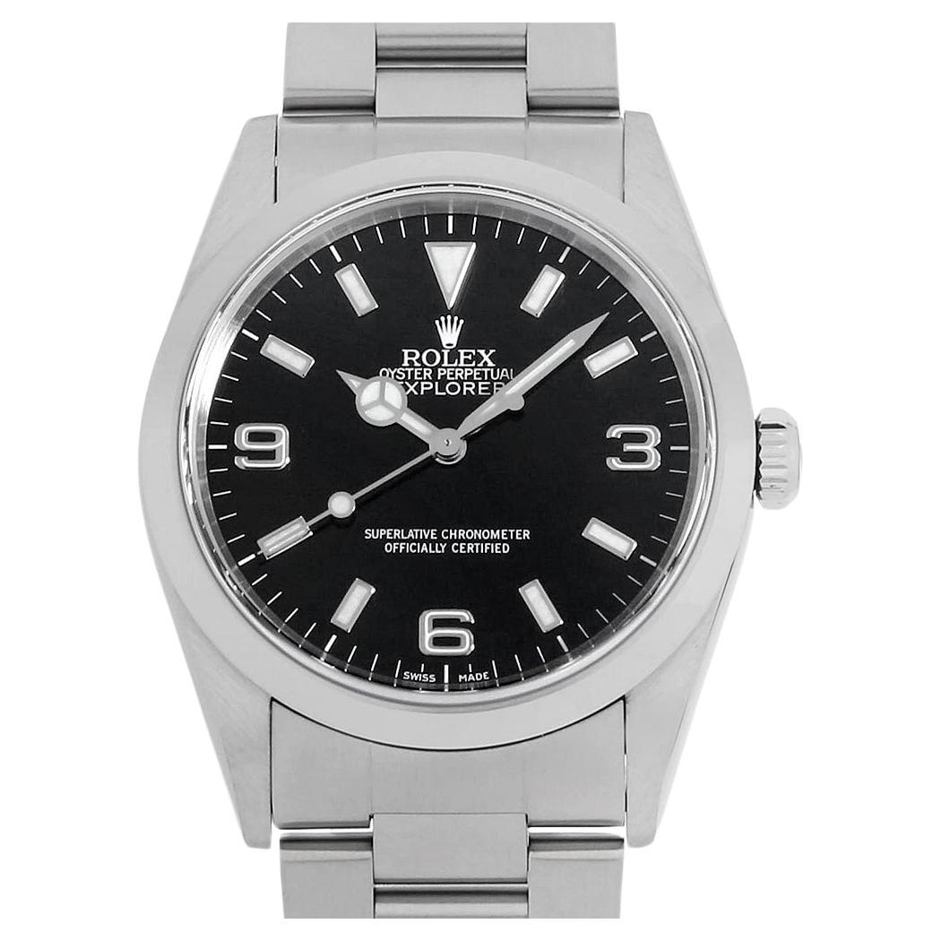 Rolex Explorer I 14270 - Black Dial A-Series, Pre-Owned Men's Watch ...