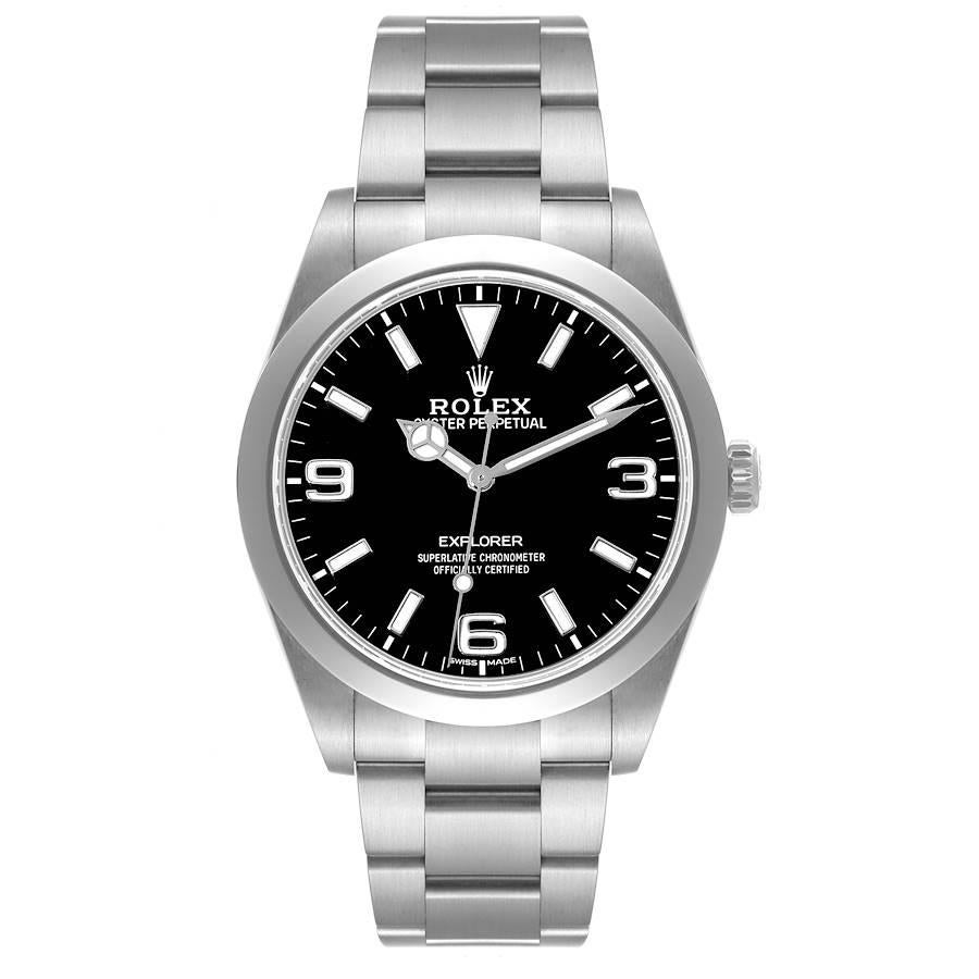 Rolex Explorer I Luminous Numerals Steel Mens Watch 214270 Box Card For ...