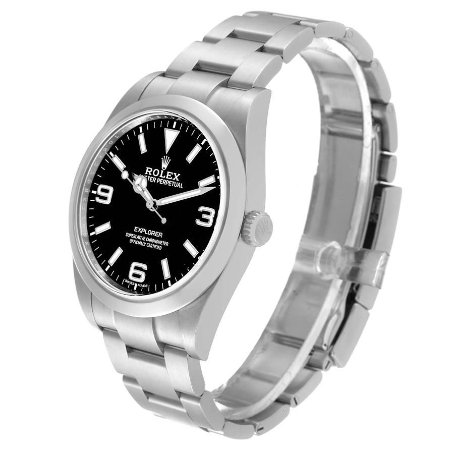 Rolex Explorer I Luminous Numerals Steel Mens Watch 214270 Box Card For ...