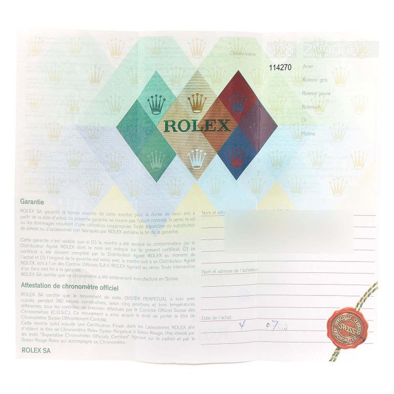 Rolex Explorer I Black Dial Stainless Steel Men's Watch 114270 Box ...