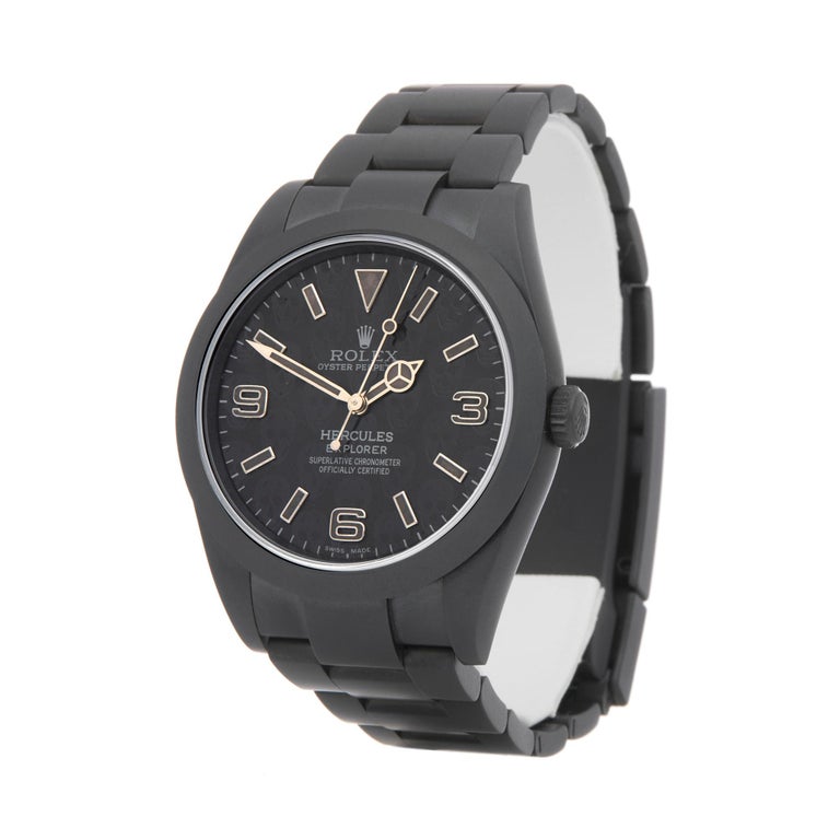 Rolex Explorer I Hercules Skull Dlc Coated Stainless Steel 214270 at ...