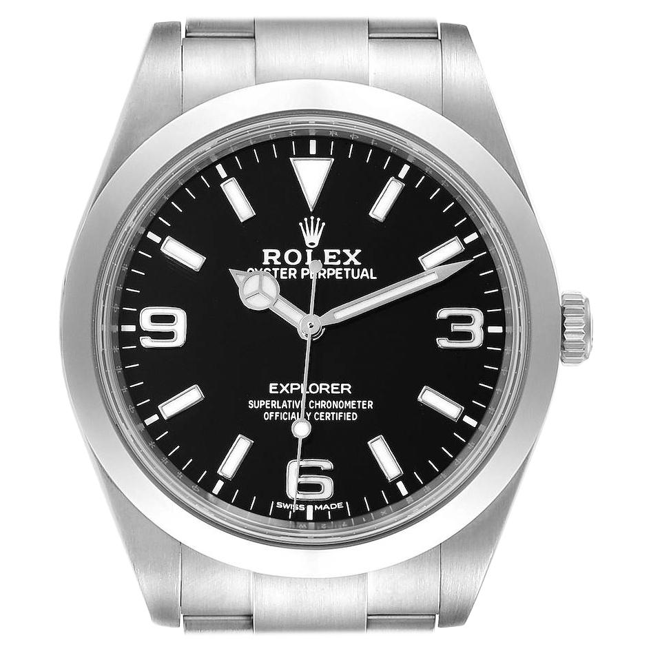 Rolex Date Blue Arabic Dial Steel Men's Watch 15200 Box For Sale at 1stDibs