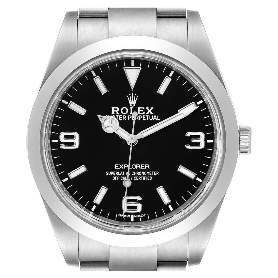 Rolex Explorer I Luminescent Arabic Numerals Mens Watch 214270 Box Card ...