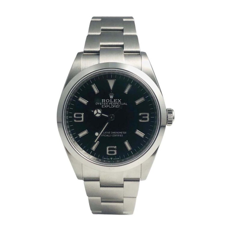 Rolex Explorer I Stainless Steel Black Dial Ref. 124270 Watch For Sale ...