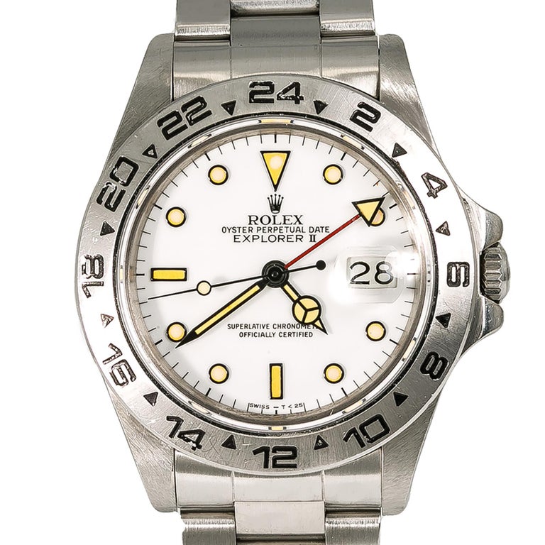 Rolex Explorer II 16550, White Dial, Certified and Warranty For Sale at ...