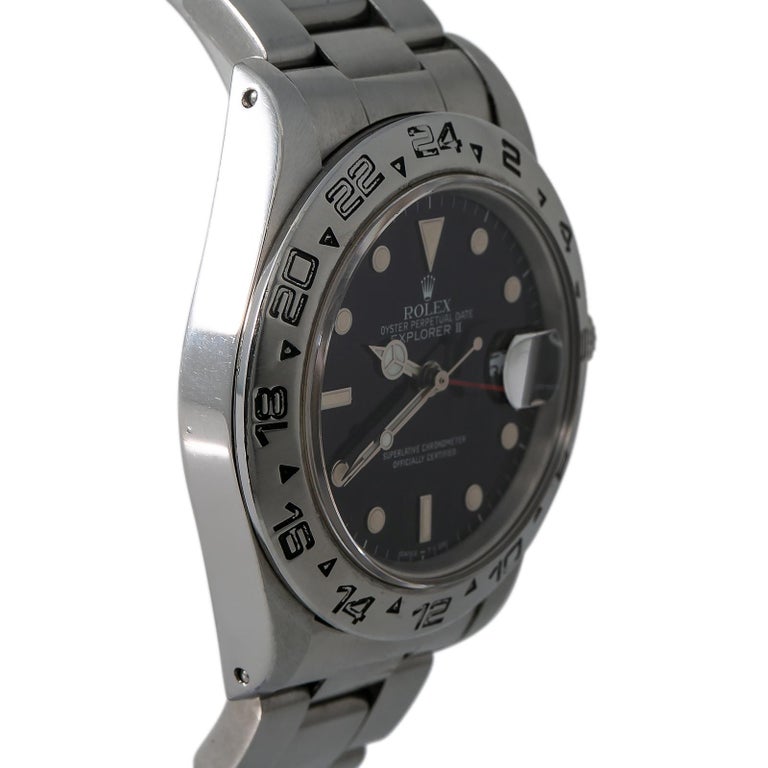 Rolex Explorer II 16550, Gold Dial, Certified and Warranty For Sale at ...