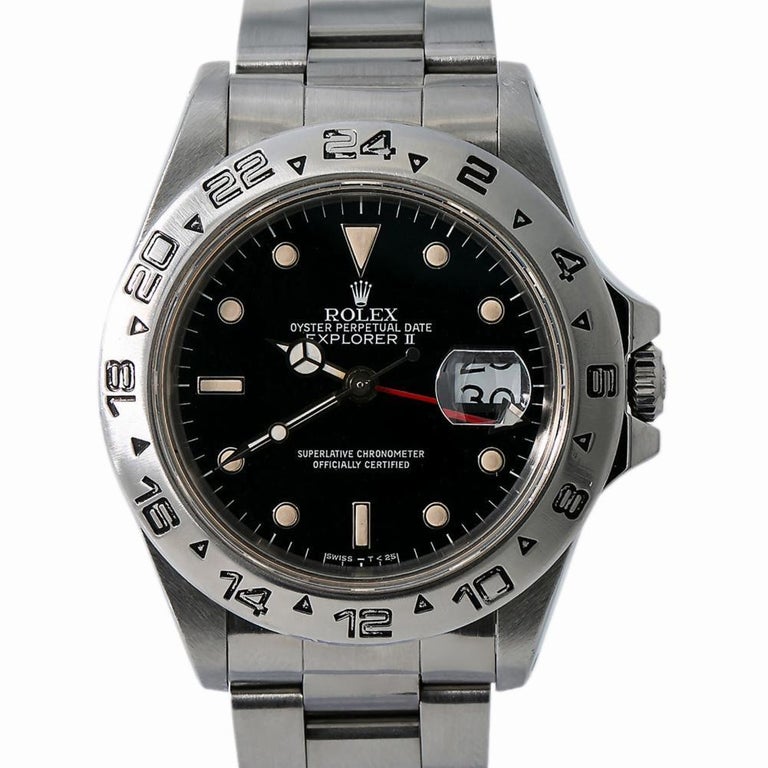 Rolex Explorer II 16550, Certified and Warranty For Sale at 1stDibs