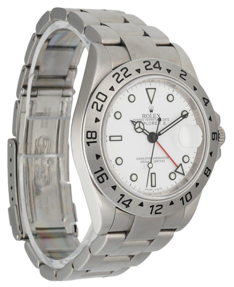 Rolex Explorer II 16570 Engraved Rehaut Men's Watch at 1stDibs