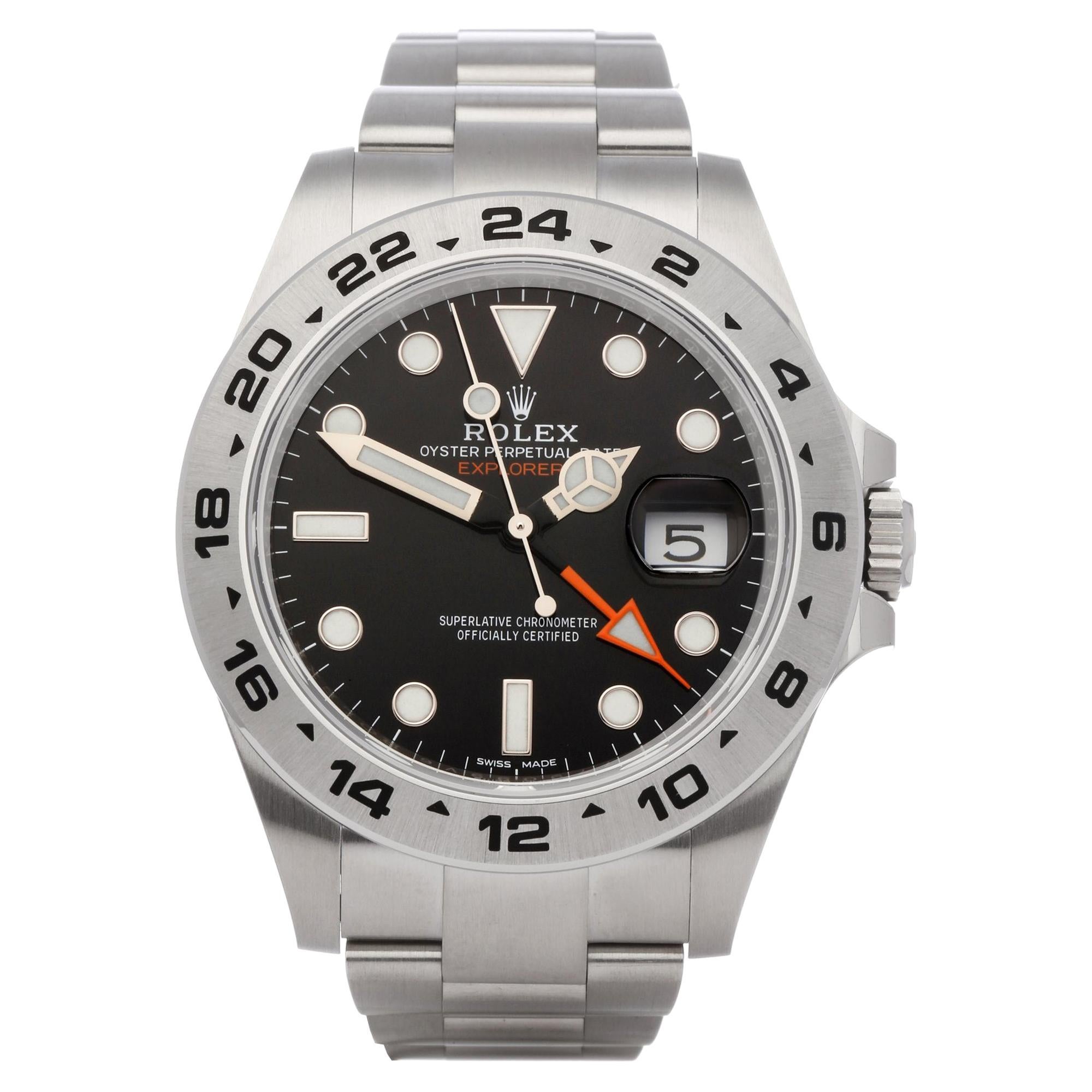 Rolex Explorer II 216570 Men's Stainless Steel Watch at 1stDibs