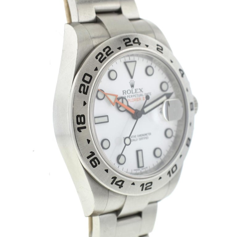 Rolex Explorer II 216570 White Dial Stainless Steel Watch Box and ...