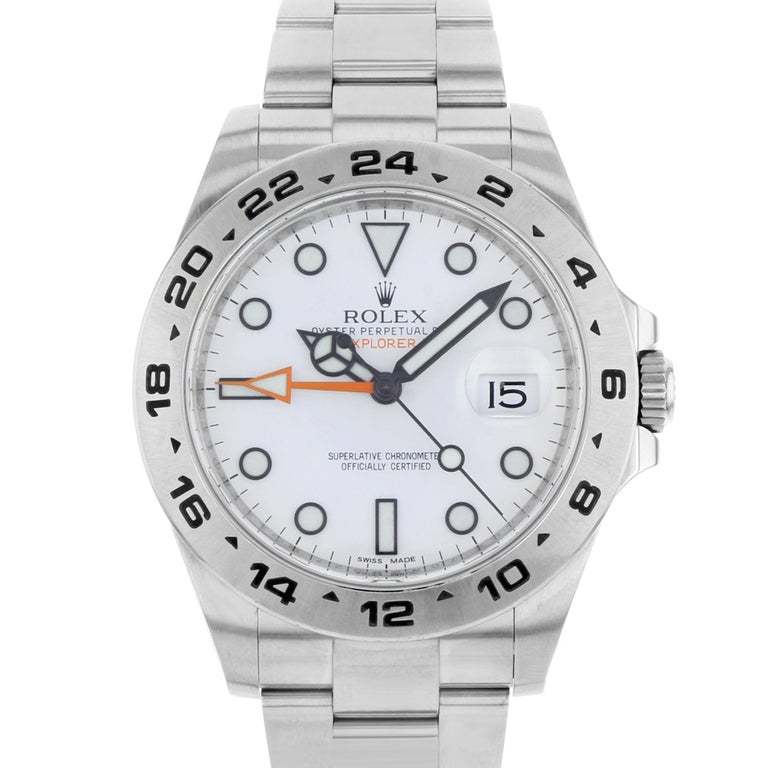 Rolex Explorer II 216570 WSO White Dial Date Steel Automatic Men's ...