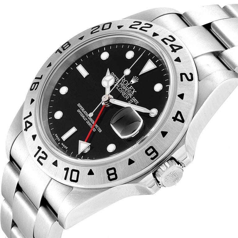 Rolex Explorer II 40 Black Dial Red Hand Automatic Men’s Watch 16570 at ...
